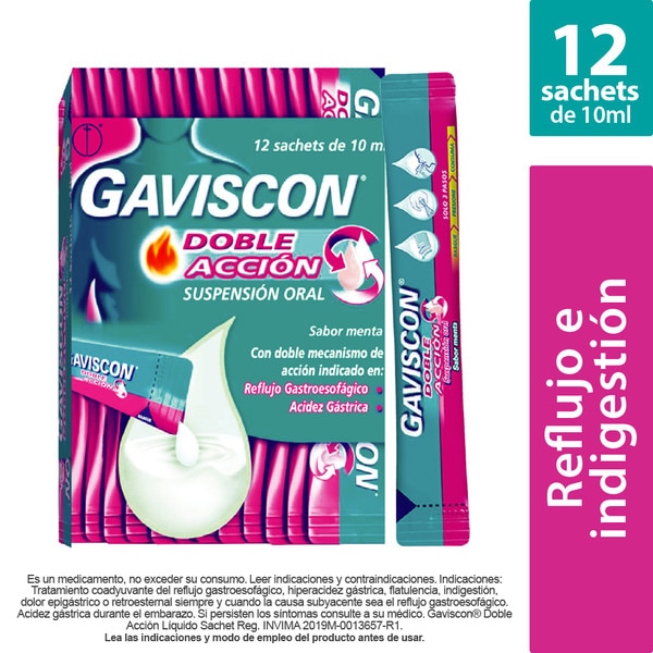 Gaviscon Sachet Doble Accion Caja 12 Unidades Susp