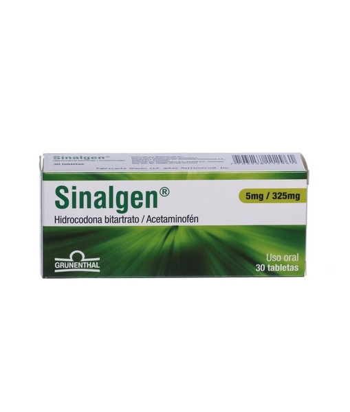 Sinalgen 5 Mg/325 Mg Caja 30 Tabletas