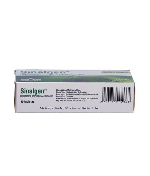 Sinalgen 5 Mg/325 Mg Caja 30 Tabletas