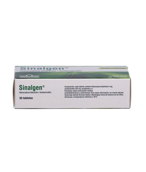 Sinalgen 5 Mg/325 Mg Caja 30 Tabletas